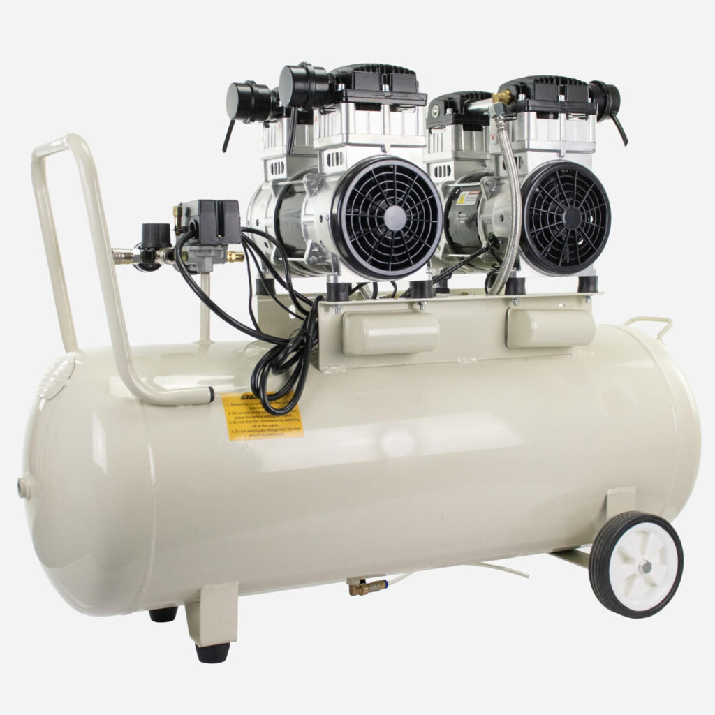 Hyundai 100 Litre Silent Air Compressor 3000W Electric Oil-free 4hp ...